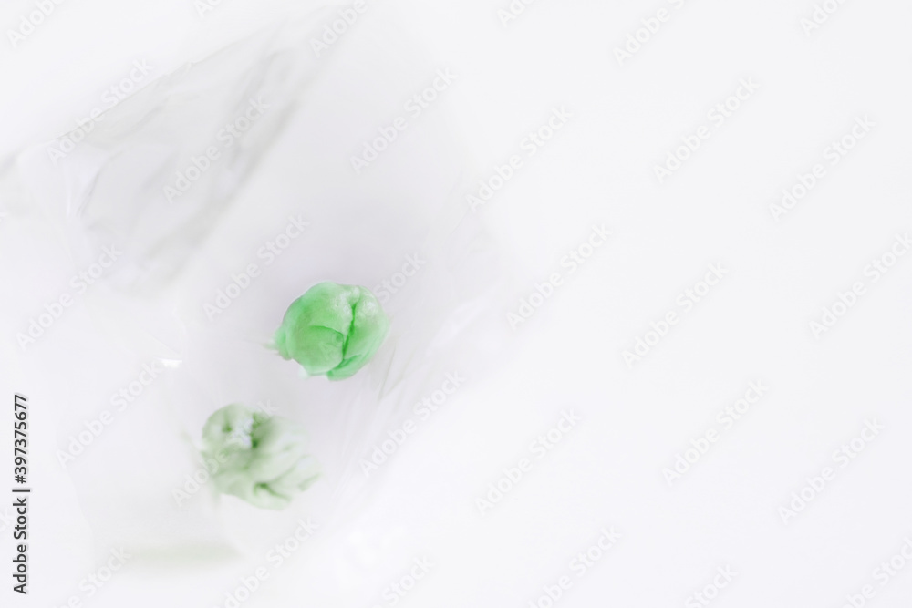 chewed gum in a plastic bag Stock Photo | Adobe Stock