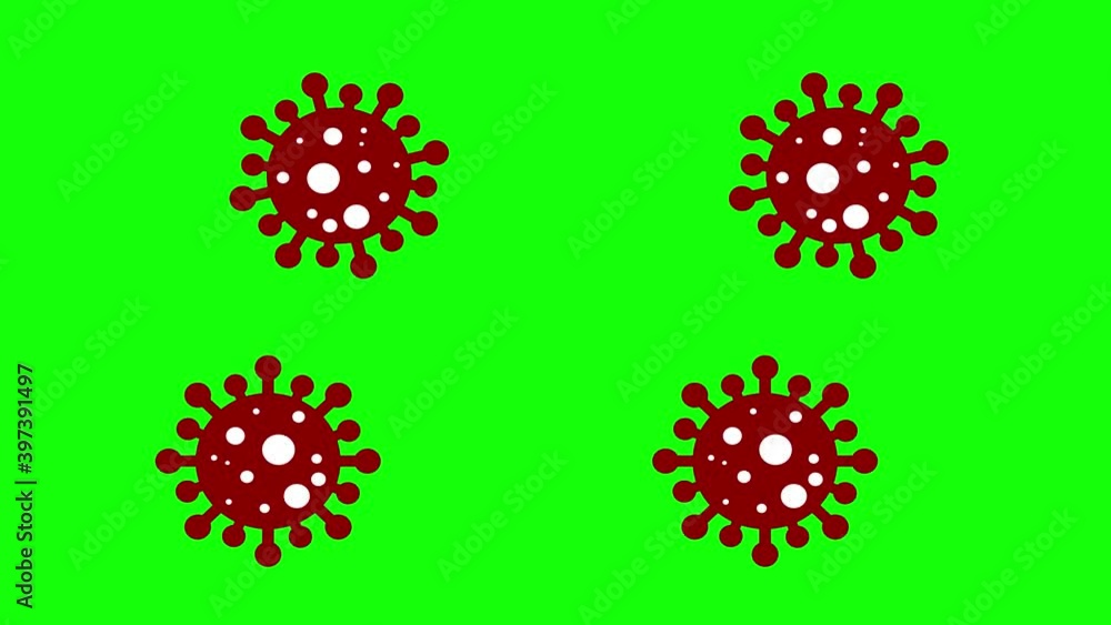 Vidéo Stock Four animations of the virus cell (covid-19, coronavirus ...