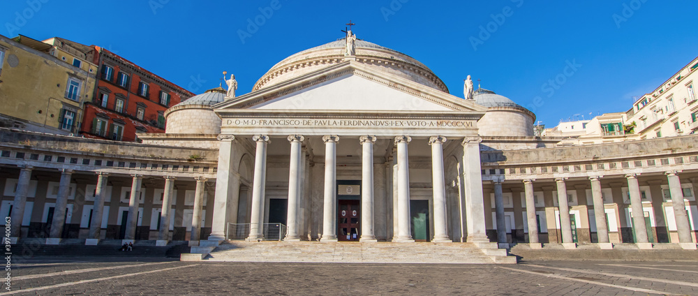 Naples, Italy - one of the main churches in Napoli, San Francesco di ...