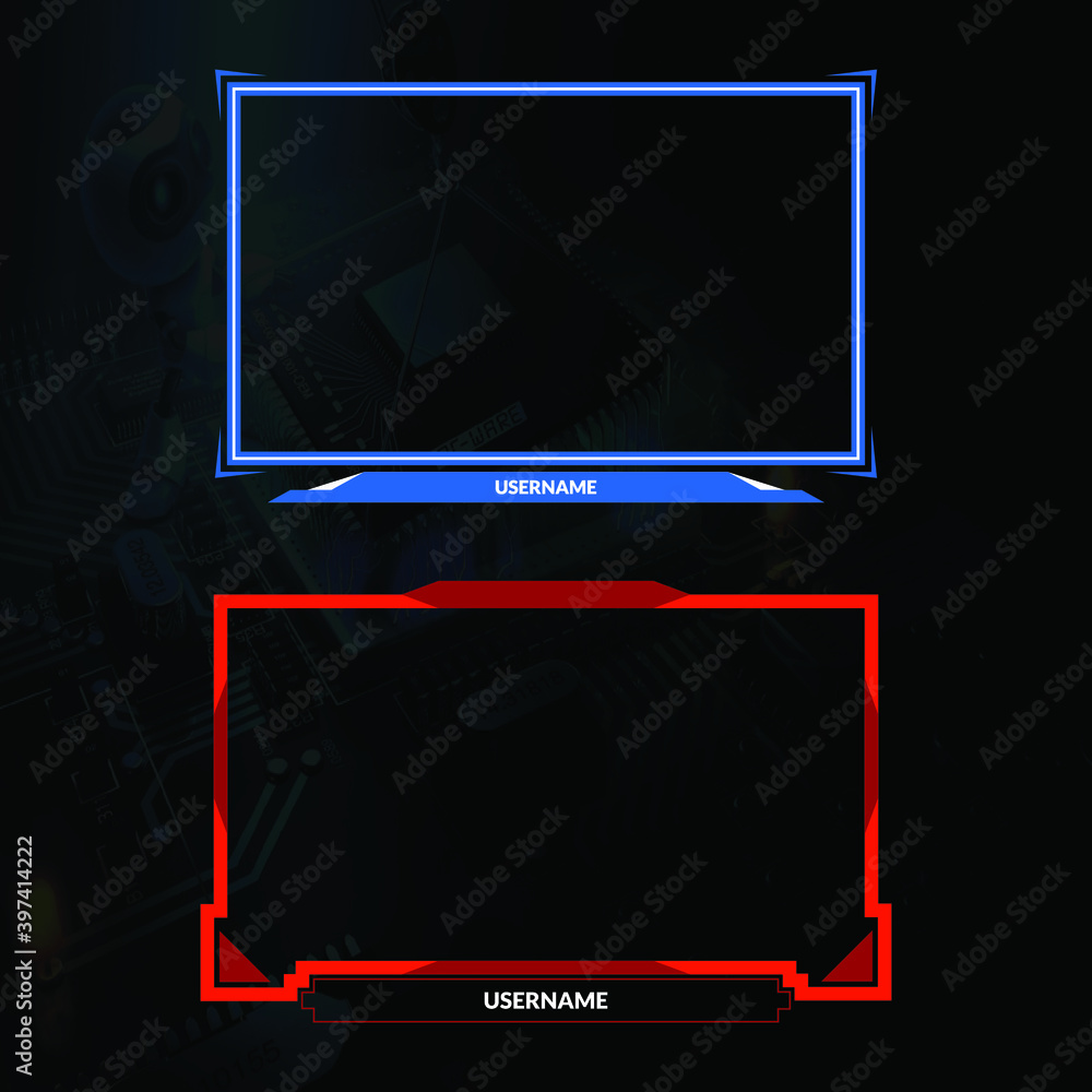 Twitch facecam Border for twitch live streamers Stock Vector | Adobe Stock