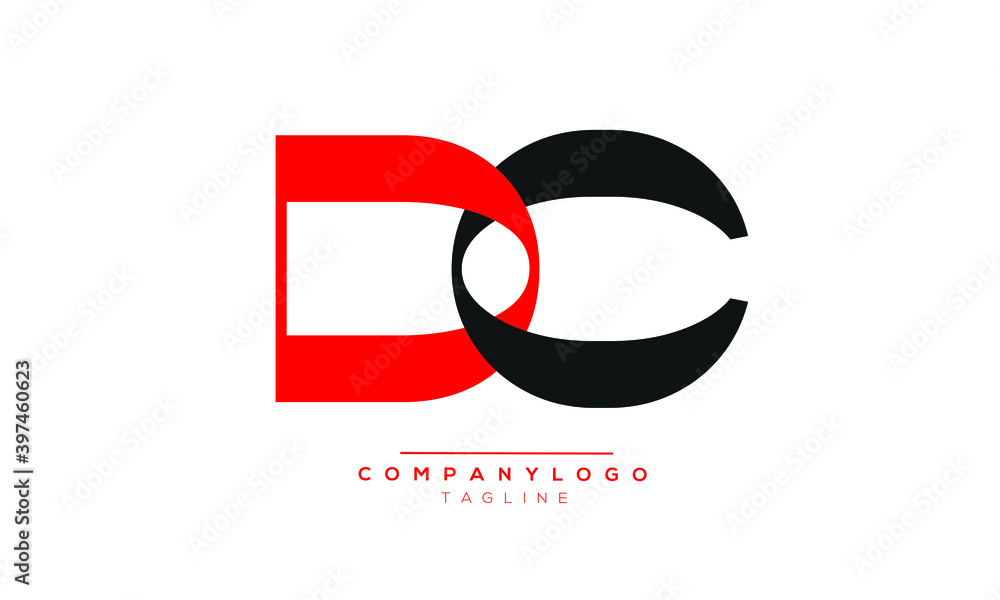 DC initials monogram letter text alphabet logo design Stock Vector ...