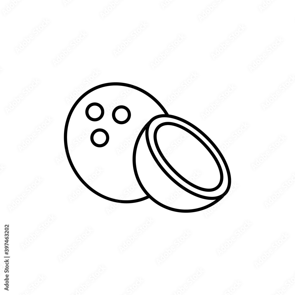 coconut icon element of fruit icon for mobile concept and web apps ...