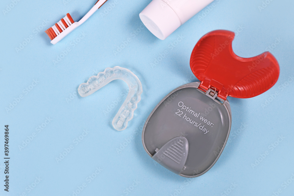 Transparent customized teeth bite guard clear aligners for lower jaw ...