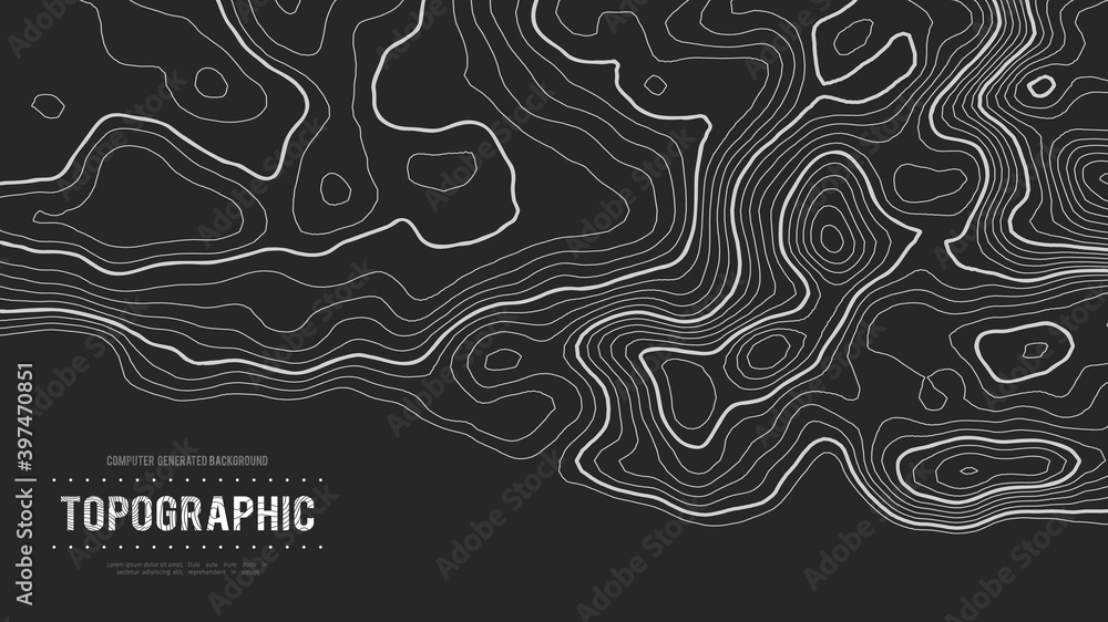 Vetor do Stock: Grey contours vector topography. Geographic mountain topography vector ...