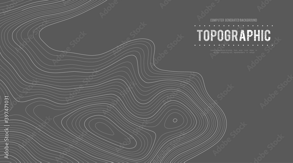 Grey contours vector topography. Geographic mountain topography vector ...