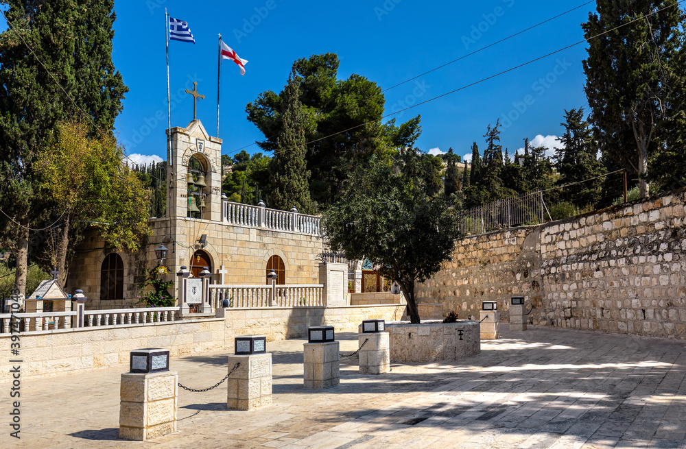Sanctuary over the Grotto of Gethsemane beside Church of the Tomb of ...