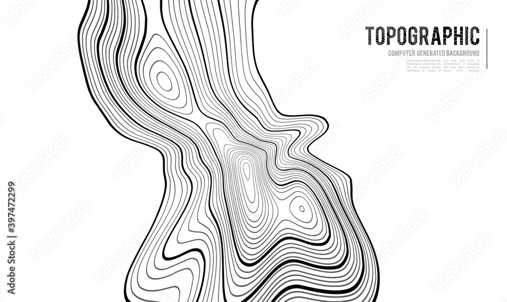 Grey contours vector topography. Geographic mountain topography vector ...