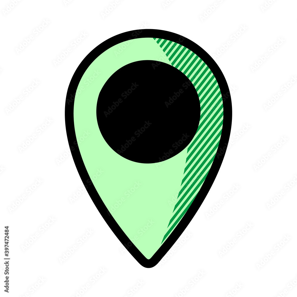 pin drop icon. pin point icon. geolocation sign or symbol. location ...