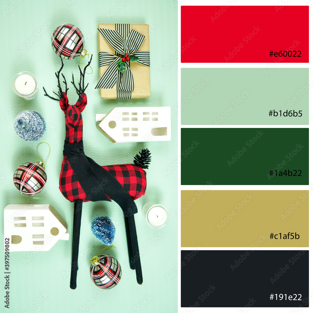 Christmas Designer Color Palette inspired by modern farmhouse style ...
