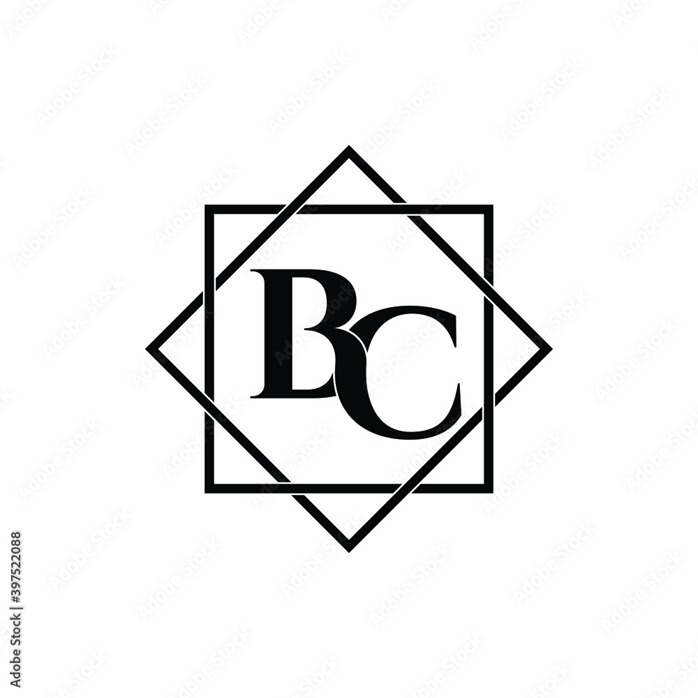 Letter BC luxury logo design vector Stock Vector | Adobe Stock