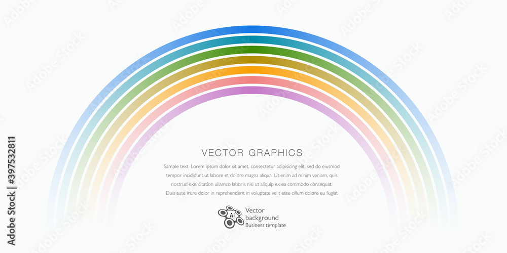Rainbow arc, Design material, Vector Graphics, Stock Vector | Adobe Stock