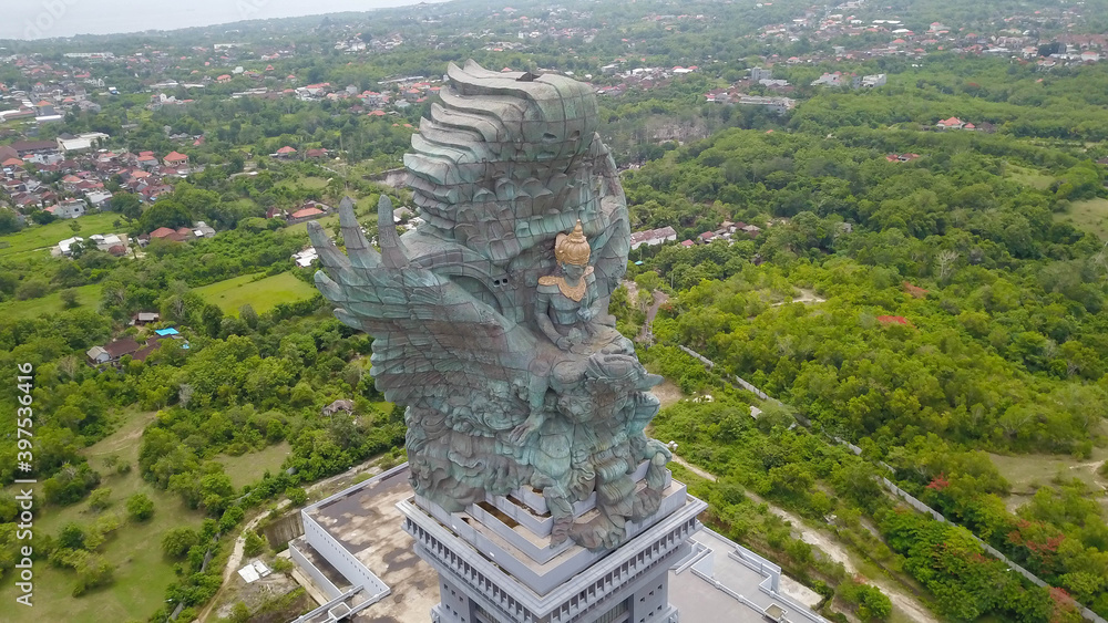 Large-scaled monument of Garuda statue in GWK cultural park. a mystical ...