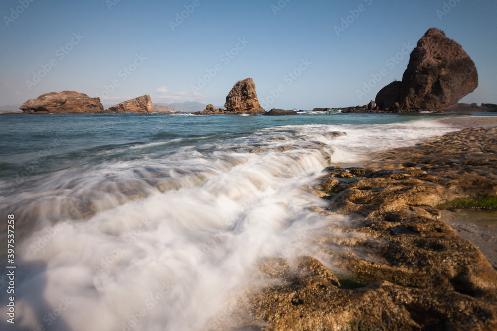 Tanjung Papuma Beach is a tourist destination in Jember district. A ...