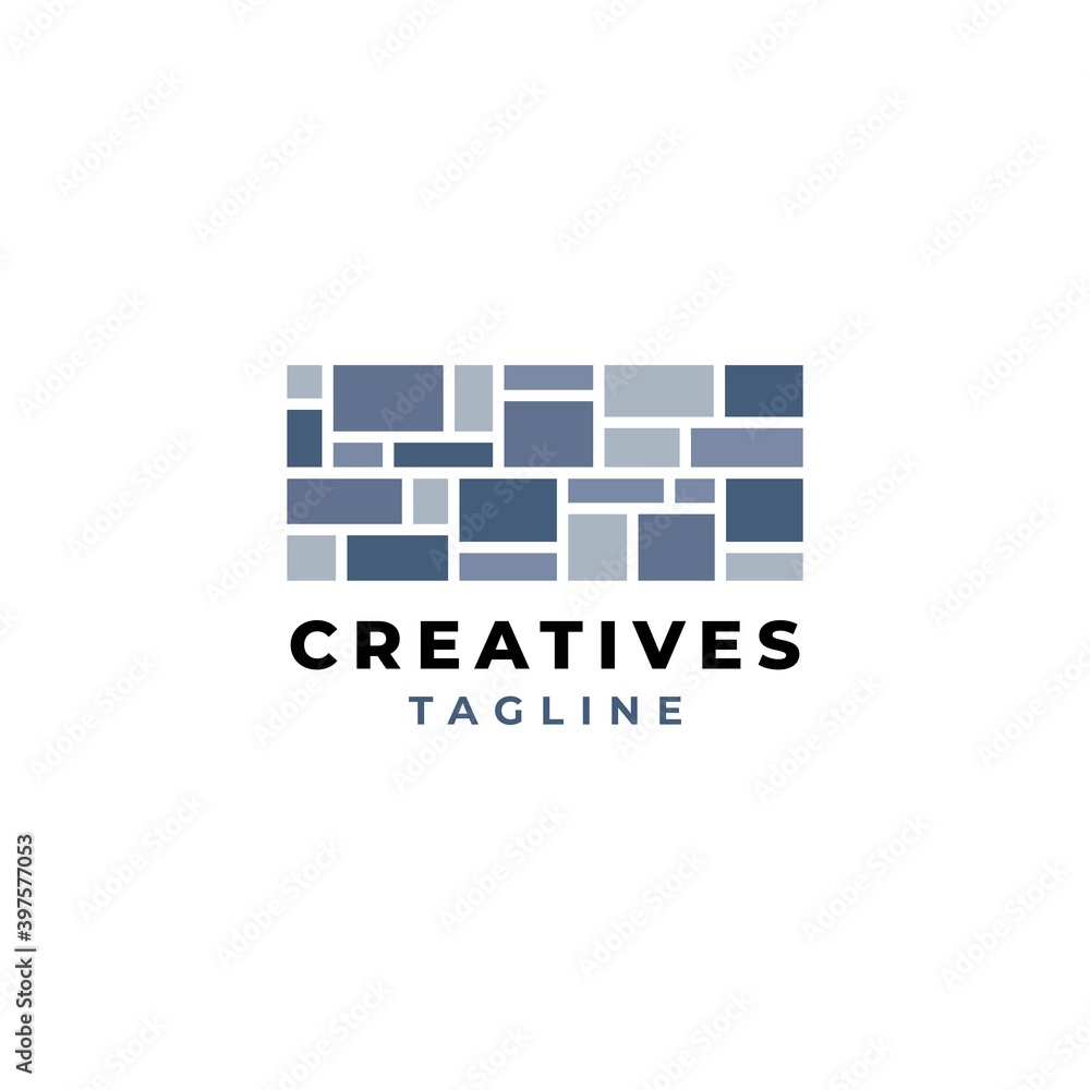 Creative stone logo design illustration vector template Stock Vector ...