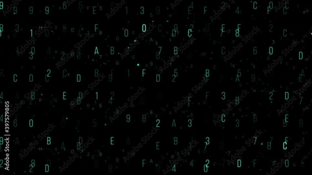 Hacker's style random alphanumeric background or construction element ...