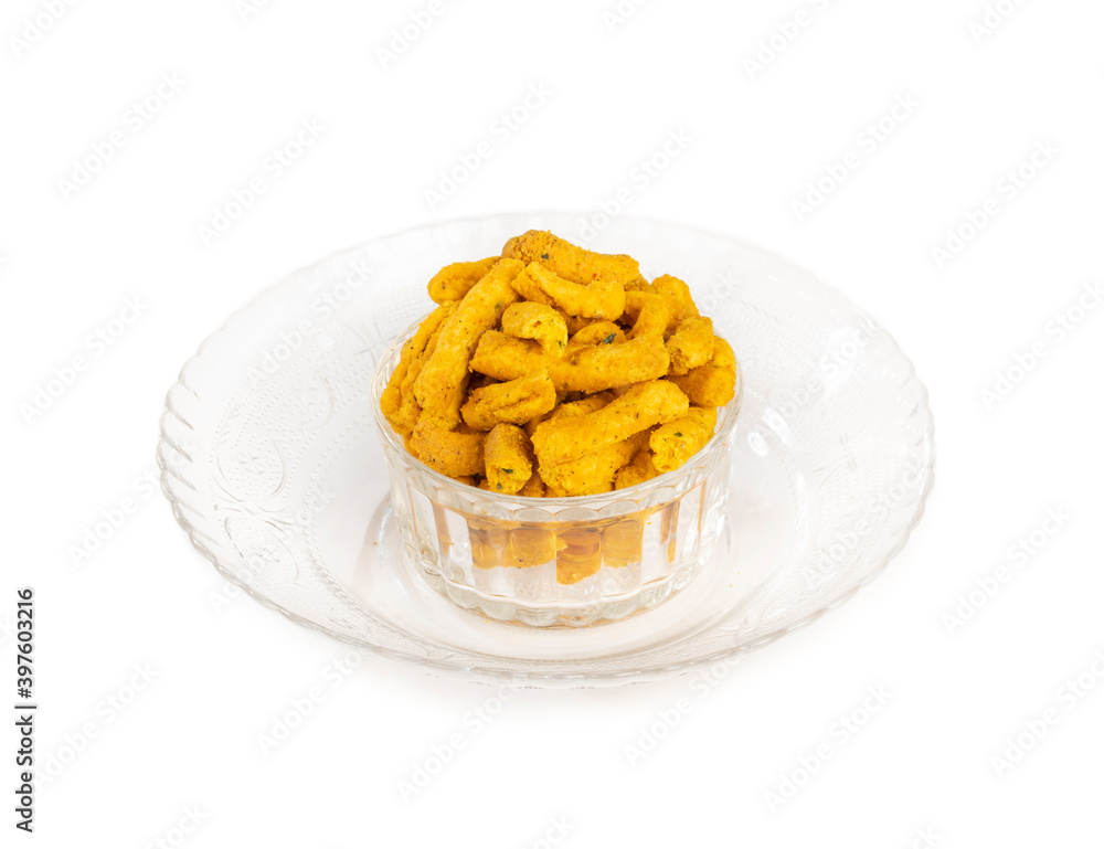 Indian Traditional Spicy Ganthiya or Gathiya, Gathia Are Deep Fried ...