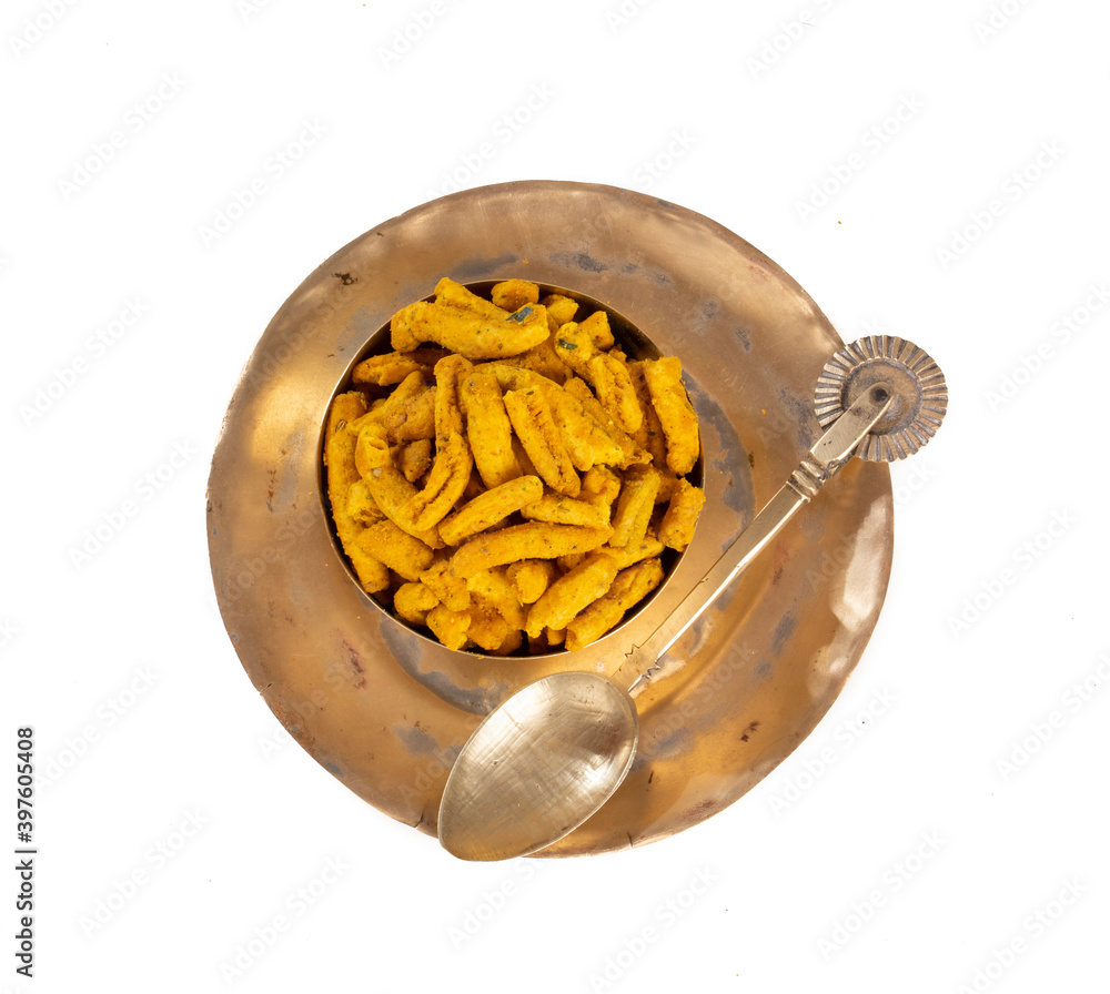 Indian Traditional Spicy Ganthiya or Gathiya, Gathia Are Deep Fried ...