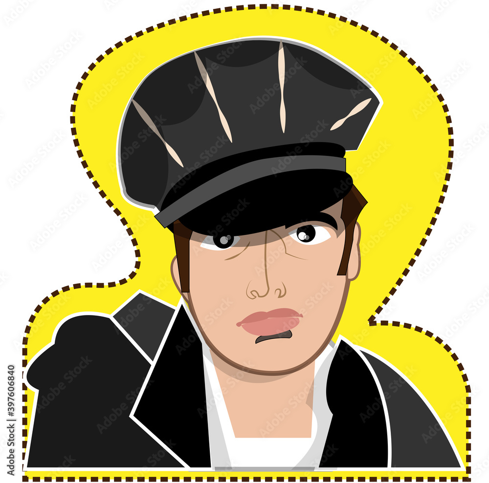 Famous actor James Dean, icon of the past century. Stock Vector | Adobe ...