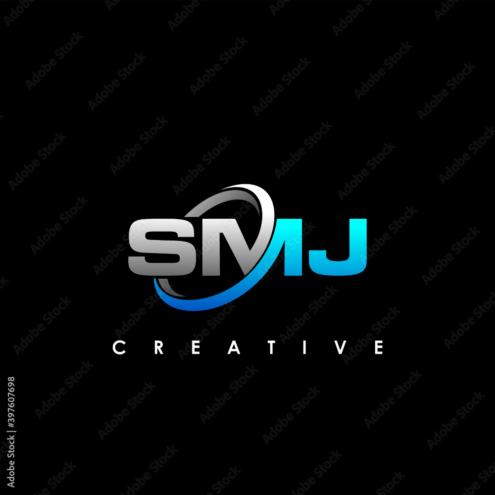 SMJ Letter Initial Logo Design Template Vector Illustration Stock ...