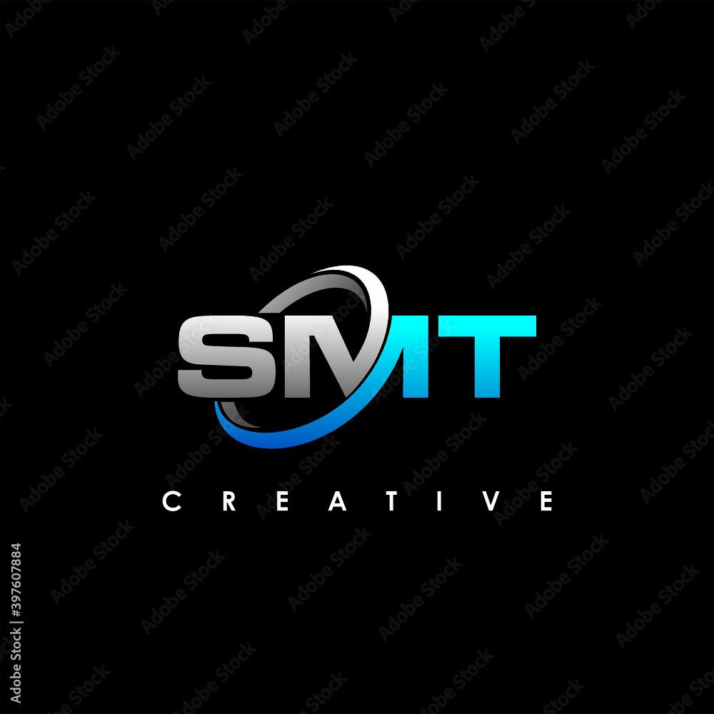 SMT Letter Initial Logo Design Template Vector Illustration Stock ...
