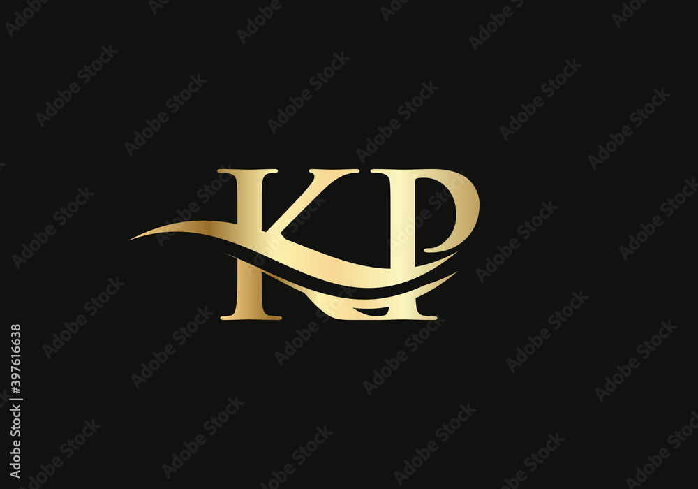 Swoosh Letter KP Logo Design for business and company identity ...