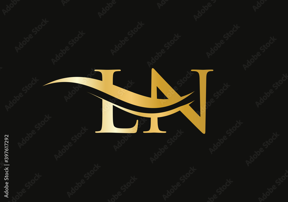 LN letter logo design. LN Logo for luxury branding. Elegant and stylish ...
