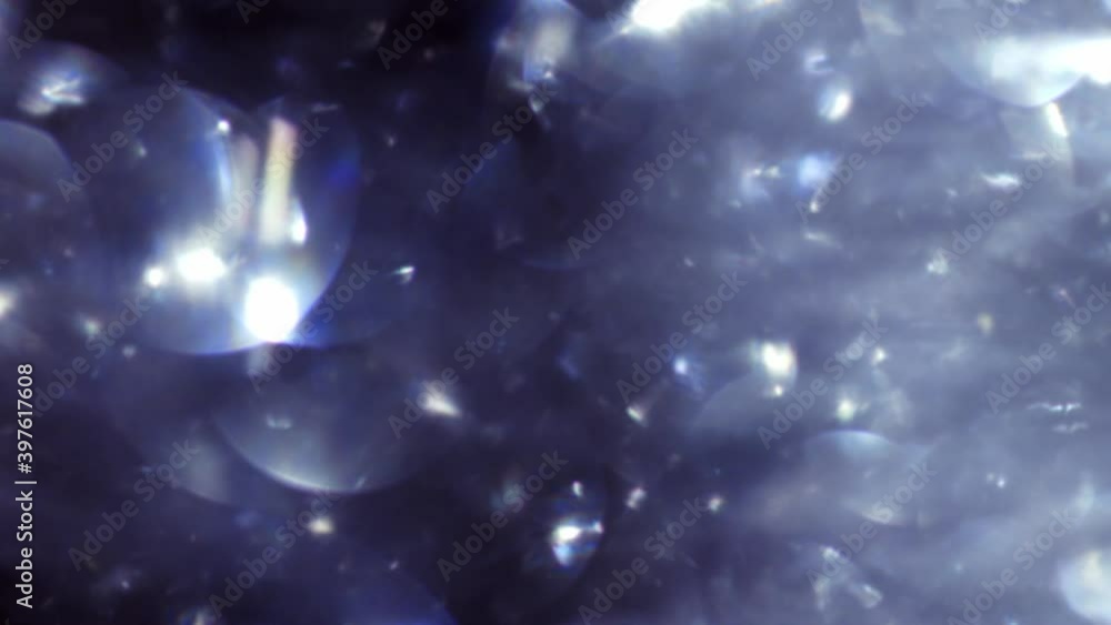 Blue sparkling ice background with bokeh and glitter - videoclip Stock ...