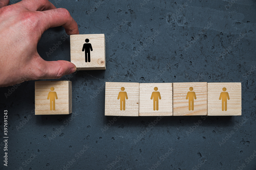 Skin color discrimination. Concept of racism and discrimination against ...