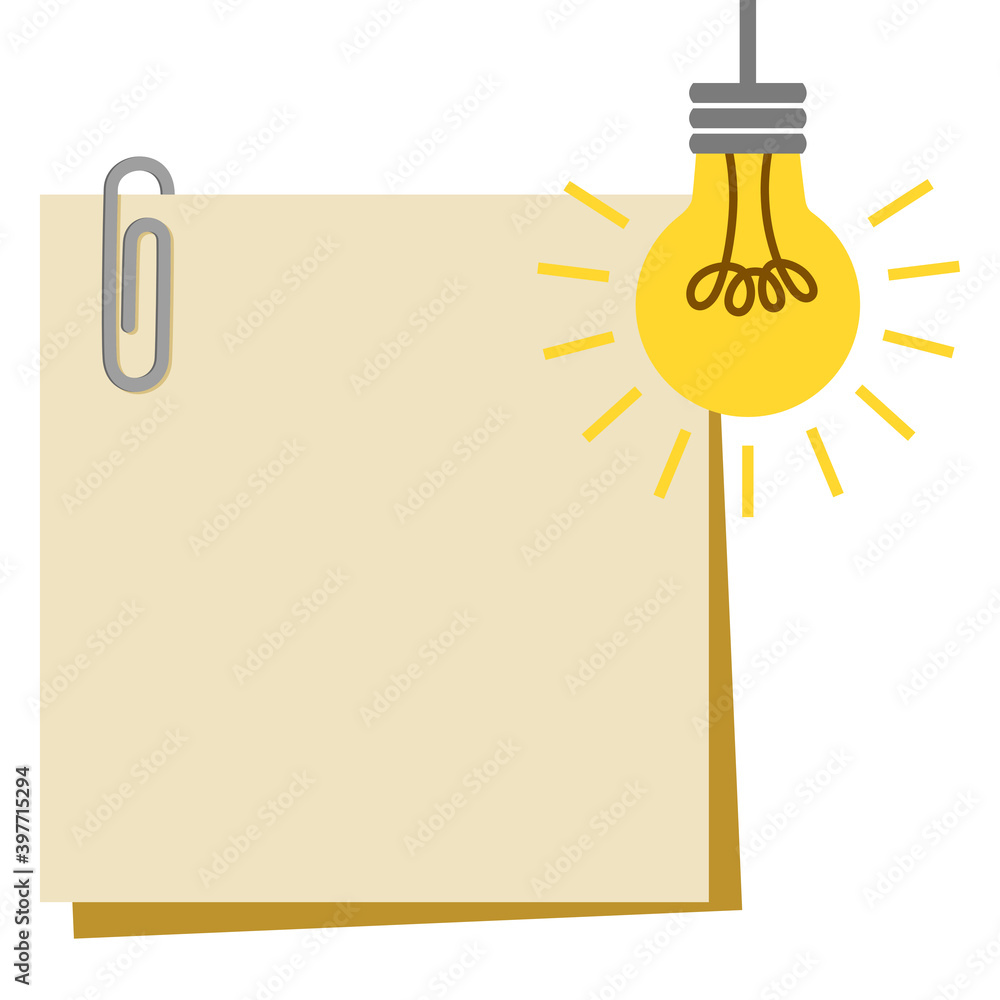 Light bulb, Creative thinking and idea concept, gold text box on white ...