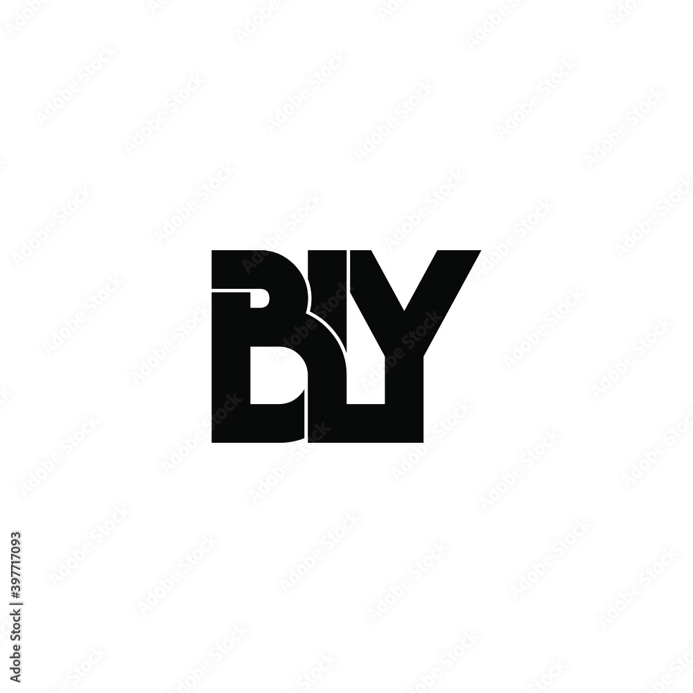 bly letter original monogram logo design Stock Vector | Adobe Stock