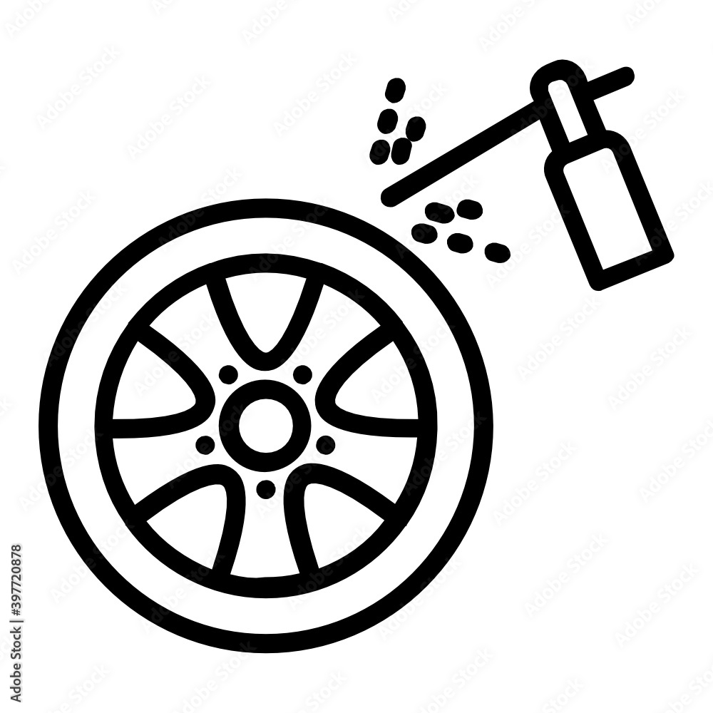 Repairing Wheel Rim Vector Color Icon Design, Arc welding equipment and ...