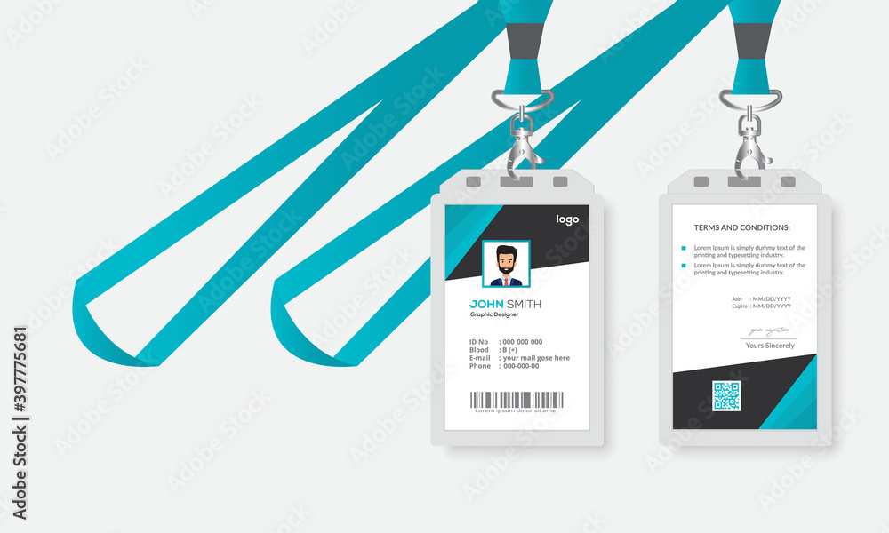 Creative Id Card Design Vector Template.Identity Card Template Vector ...