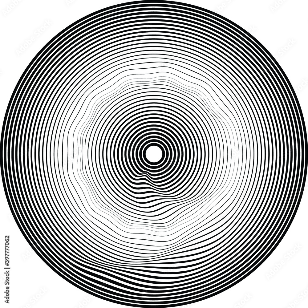 Flow Lines in Circle Form . Spiral Vector Illustration .Technology ...