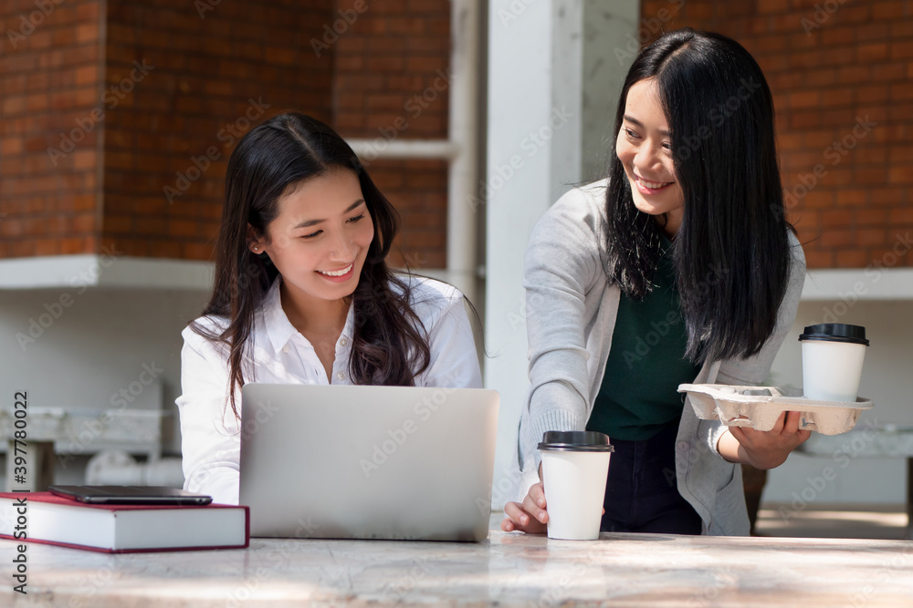 College Students Studying Coffee