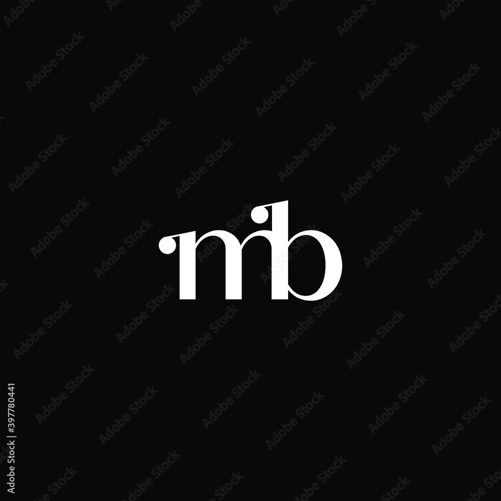 M B letter logo creative design on black color background. mb monogram ...