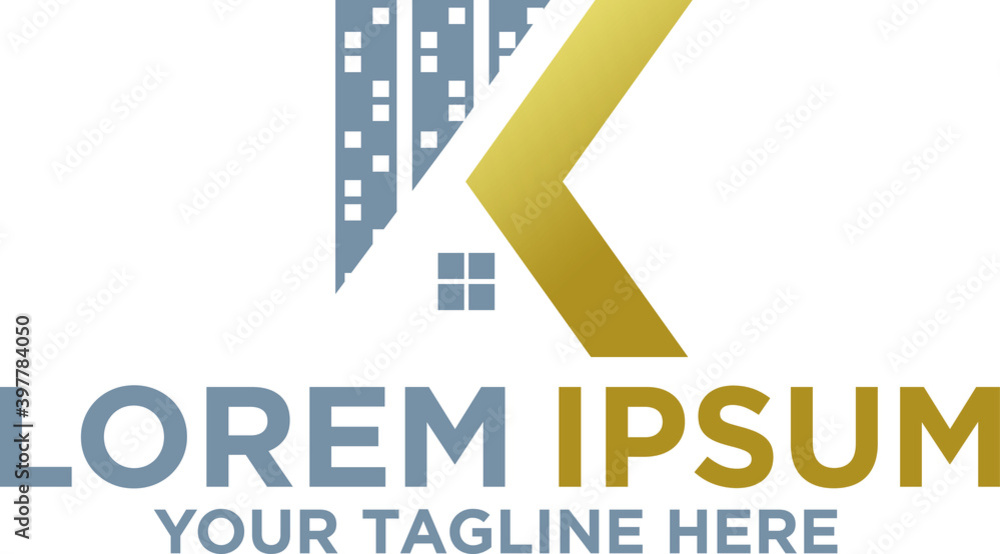 letter K building construction logo template Stock Vector | Adobe Stock