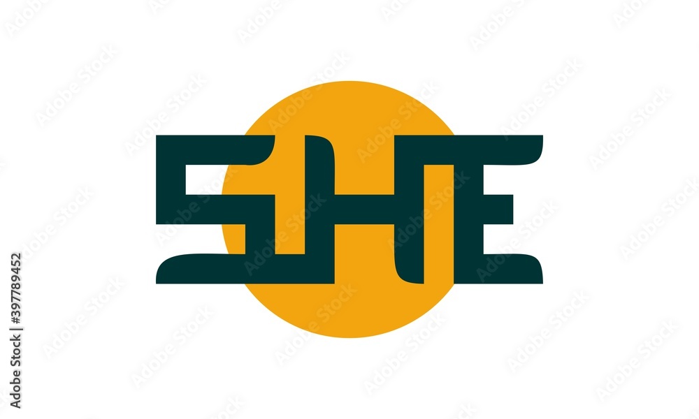 letter icon SHE logo Stock Vector | Adobe Stock