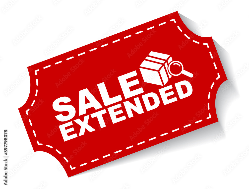 red vector illustration banner sale extended Stock Vector | Adobe Stock