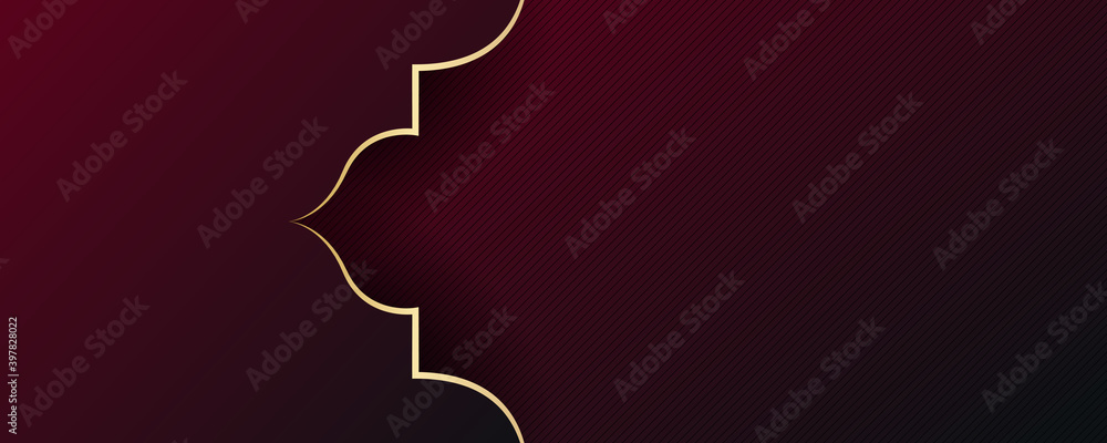 Gold red abstract islamic background Stock Vector | Adobe Stock