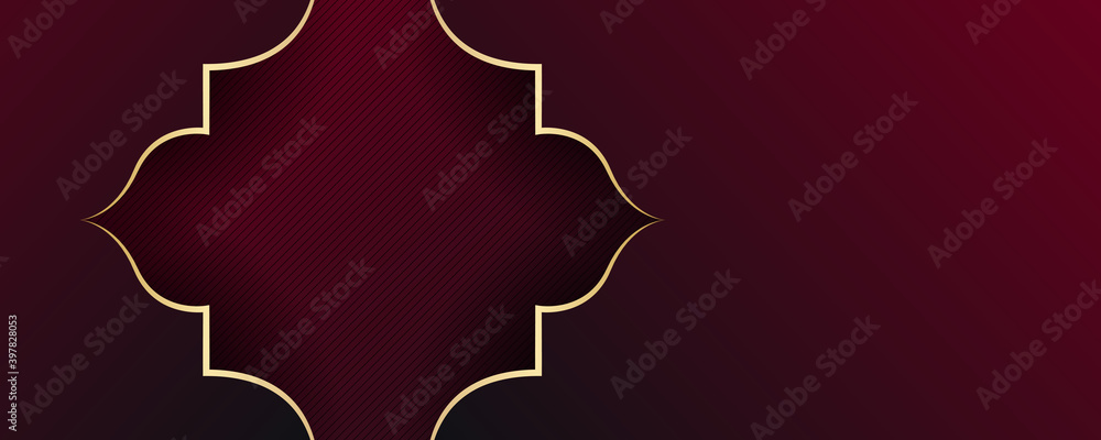 Gold red abstract islamic background Stock Vector | Adobe Stock