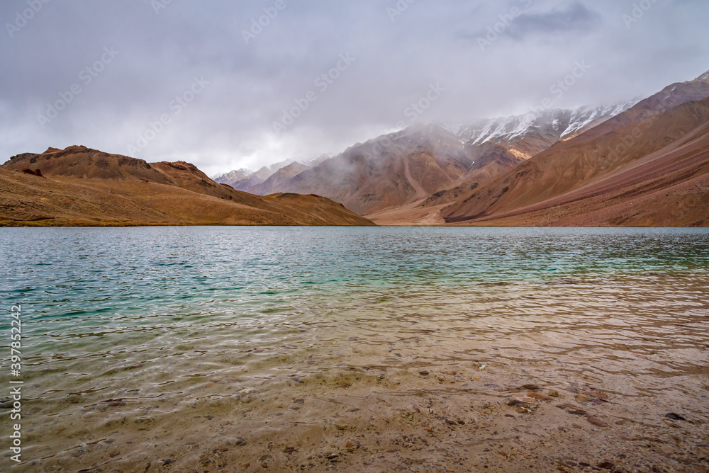 Chandratal or Lake of the moon is a high altitude lake located at 4300m ...
