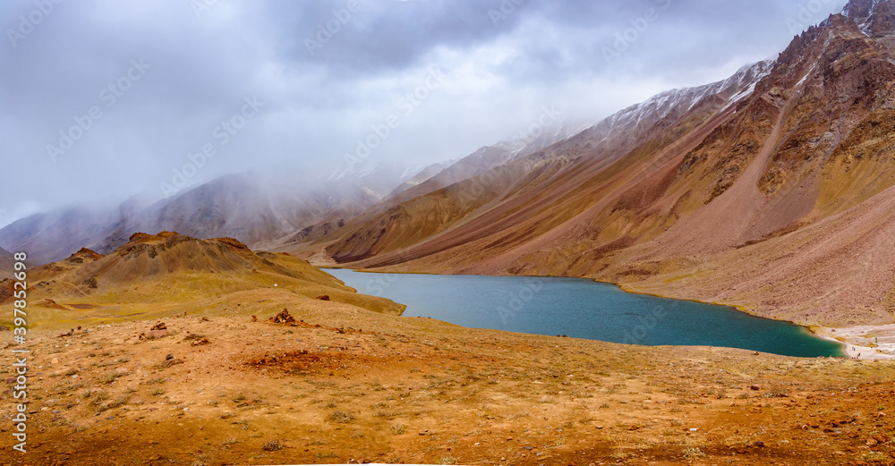 Chandratal or Lake of the moon is a high altitude lake located at 4300m ...