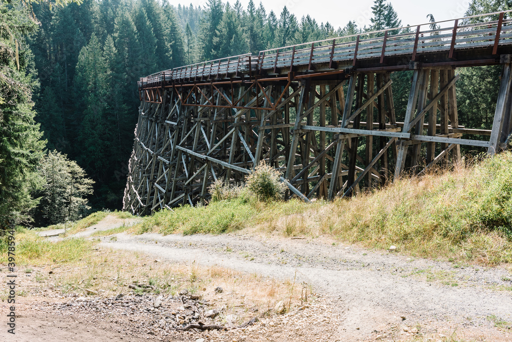 Kinsol Trestle or Koksilah River Trestle, a historic wooden railway ...