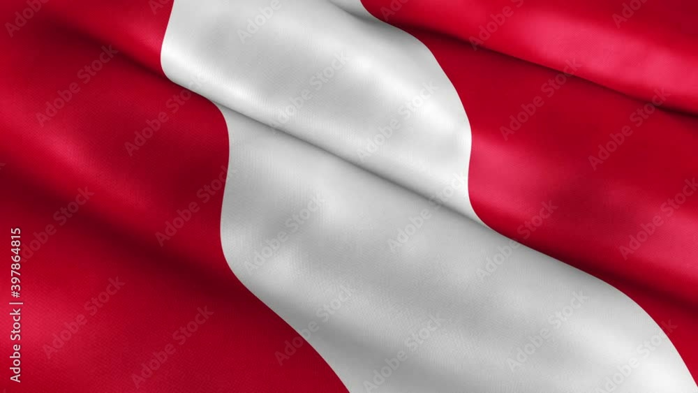 Peru National Flag Country Banner Waving 3D Loop Animation. High ...