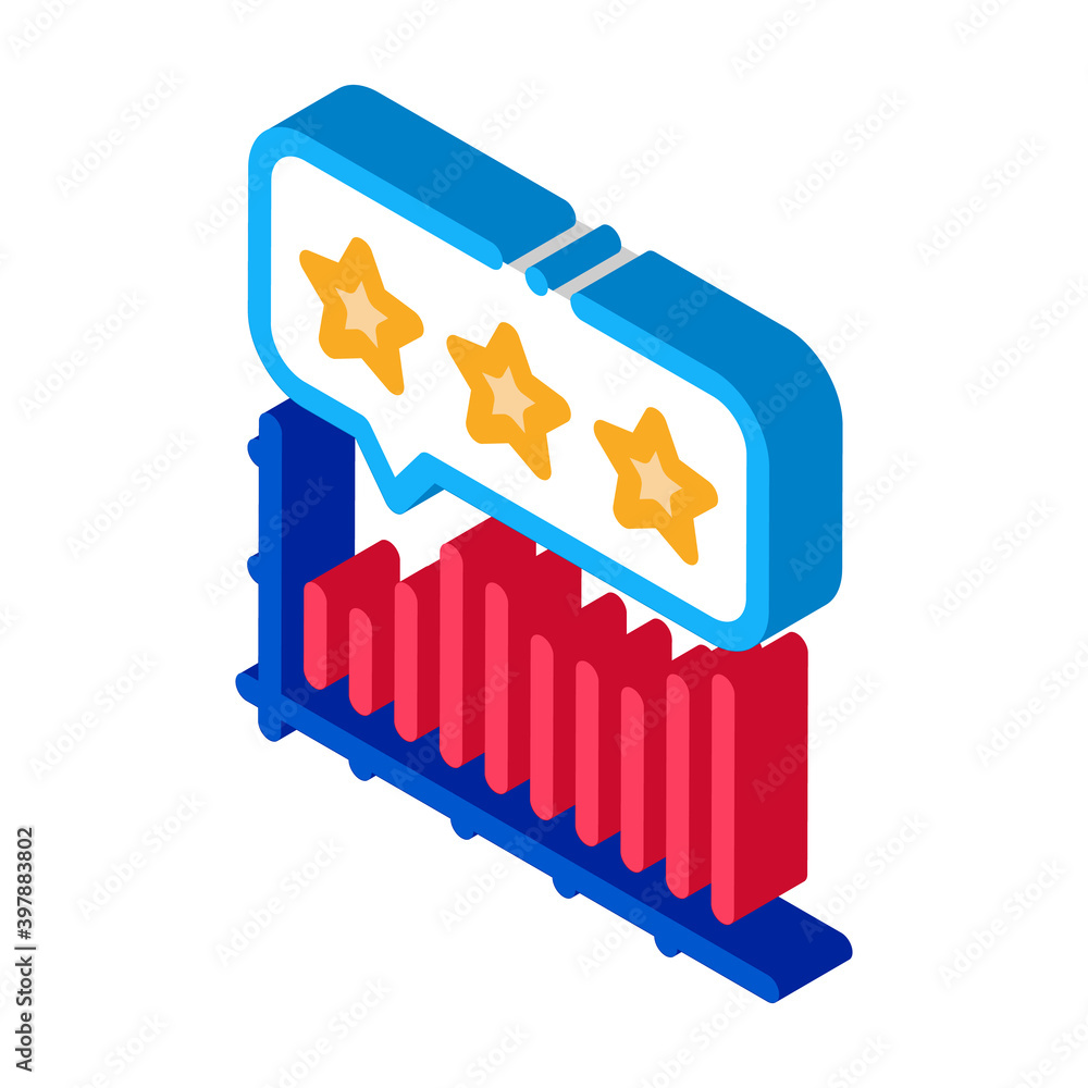 infographic review icon vector. isometric infographic review sign ...