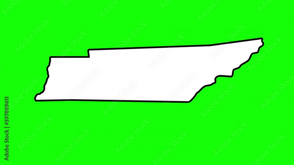 Video „Tennessee State of USA with pointer in capital city Nashville ...