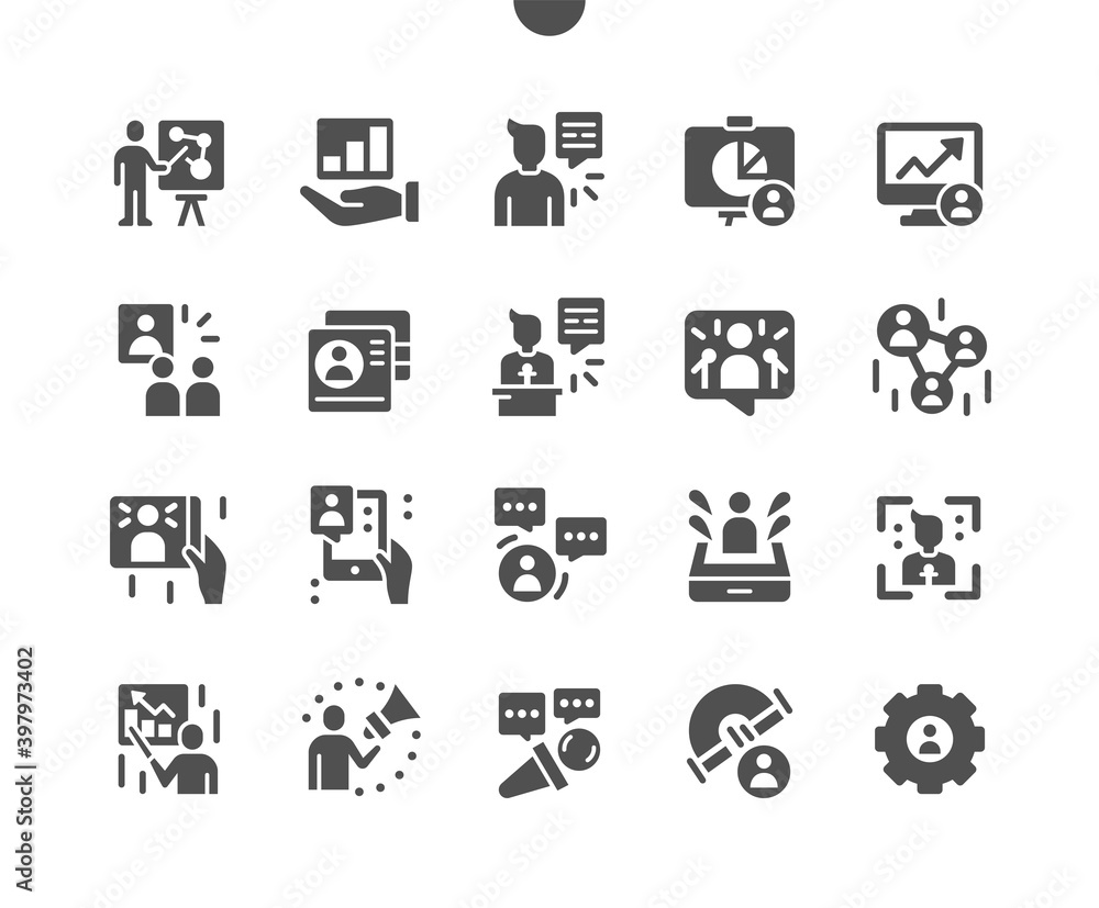 Engaging presentations. Graphic presentation on computer. Business ...