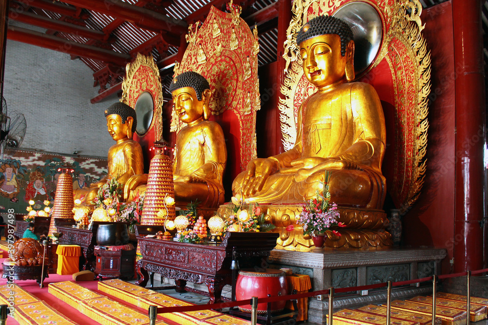 GUANGZHOU, CHINA, MARCH 5, 2012: Big Buddha Temple (Da Fo Si), one of ...