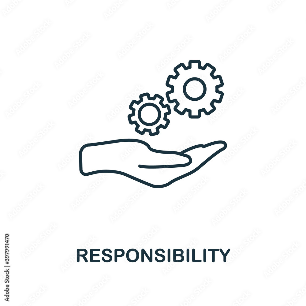 Responsibility icon. Line style element from personality collection ...
