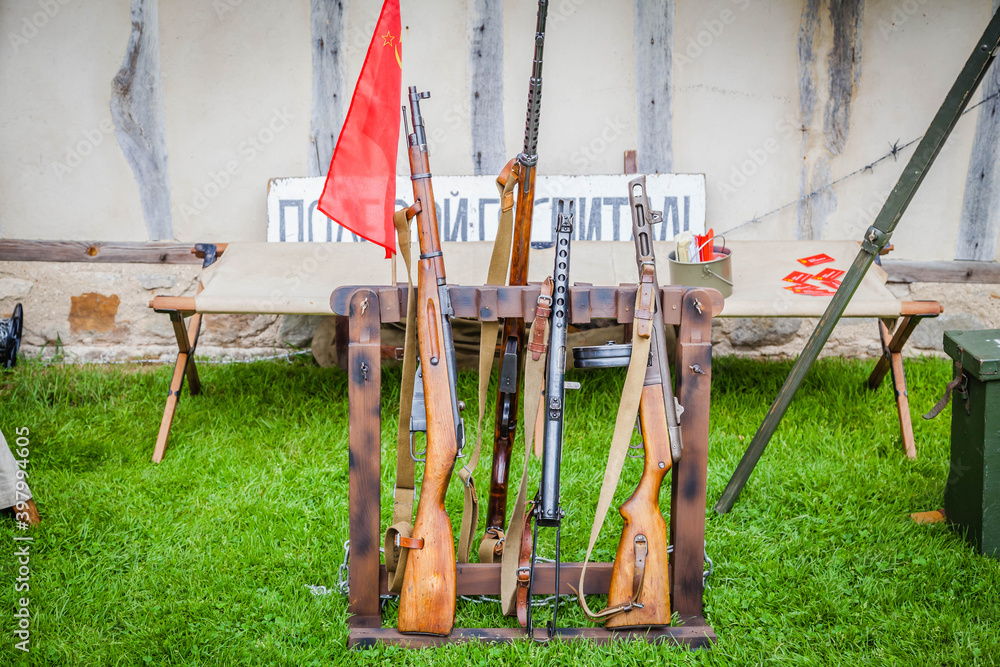 Props and equipment for World war II wargames Stock Photo | Adobe Stock